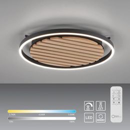 OTTO home Deckenleuchte &raquo;Brockett - Akustikpaneele&laquo; LED-Board warmwei&szlig; - kaltwei&szlig; Akustikpaneel, CCT, Deckenlampe, Akustik, Holz, Paneele, 