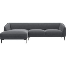 FLEXLUX Ecksofa &raquo;Belle Designsofa, L-Form, B/T 288/149 cm&laquo; Skandinavisches Design, In hochwertiger Verarbeitung grau 100% Polyester