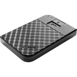 Verbatim externe HDD-Festplatte &raquo;Fingerprint Secure&laquo; 2,5 2 TB Anschluss USB 3.1 Gen-1 schwarz Aluminium, Kunststoff Unterst&uuml;tzt USB SuperSpeed (5 GBit/s)