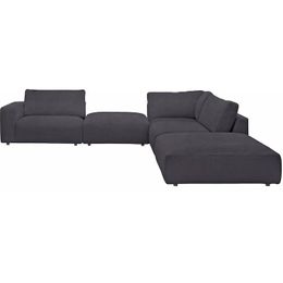Musterring Ecksofa &raquo;LUCIA L-Form&laquo; in vielen Qualit&auml;ten und 4 verschieden N&auml;hten braun Flachgewebe FLORIS (100% Polyester);Flachgewebe VALMONT (60% Baumwolle/ 40%
