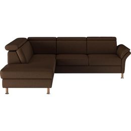Home Affaire &raquo;Calypso L-Form&laquo; mit Relaxfunktion motorisch im Sofa 2,5- Sitzer braun 100% Polyester
