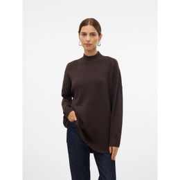 V&eacute;ro Moda Vero Moda Damen Strickpullover &raquo;VMPLAZA LS HIGHNECK LONG PULLOVER GA BOO&laquo; braun S