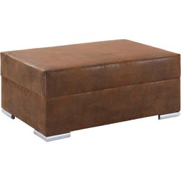 Collection AB Hocker &raquo;John&laquo; Frei im Raum stellbar, wahlweise mit Federkern braun Luxus-Microfaser 2 (100% Polyester);Microfaser PRIMABELLE (100% 