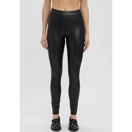 V&eacute;ro Moda Vero Moda Damen Lederimitathose &raquo;VMGANA MR PL LEGGING&laquo; schwarz L (40), L&auml;nge 30