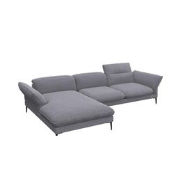 FLEXLUX Ecksofa &raquo;Salino, Funktionssofa mit Recamiere, Relaxsofa, Ecksofa&laquo; Sofa mit Arm- und Kopfteil-Verstellungen, Kaltschaum & Stahl-Wellen grau 100