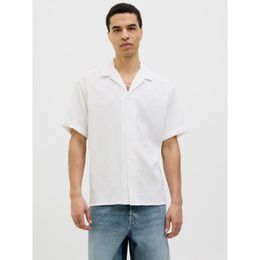Jack & Jones Jack & Jones Herren Kurzarmhemd &raquo;JJEMATTEO RESORT SHIRT SS SN&laquo; mit Resort Kragen wei&szlig; S, N-Gr