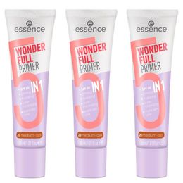 Essence Damen Primer &raquo;WONDER FULL PRIMER 5 IN 1&laquo; Sorgt f&uuml;r einen matten Airbrush-Look und sch&uuml;tzt mit LSF 30. braun