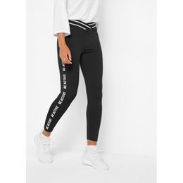 bonprix Damen bonprix Leggings &raquo;Schnelltrocknende Leggings, 7/8 L&auml;nge&laquo; schnelltrocknendes Material, Skinny Fit, 7/8 L&auml;nge schwarz 56/58 (XXXL), N-Gr
