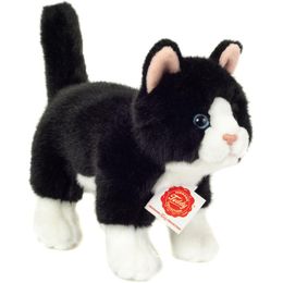 HERMANN TEDDY ORIGINAL Kuscheltier &raquo;Katze 20 cm, schwarz/wei&szlig;&laquo; zum Teil aus recyceltem Material schwarz Kuscheltier
