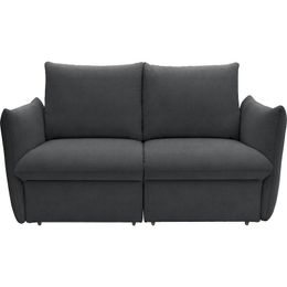 LOOKS by Wolfgang Joop Schlafsofa &raquo;LOOKS XII&laquo; mit Bettfunktion, Kissenoptik, Boxspring-Polsterung grau 92% Polyester, 8% Nylon