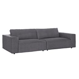 Musterring Big-Sofa &raquo;LUCIA&laquo; in vielen Qualit&auml;ten und 4 unterschiedlichen N&auml;hten, 3-Sitzer grau Flachgewebe FLORIS (100% Polyester);Flachgewebe VALMONT (60% 