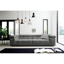 Home Affaire Big-Sofa &raquo;Ancona modern, elegant, bequem, viel Platz, B/T/H: 290/110/70 cm&laquo; auff&auml;llige Steppung, inkl. 2 Zierkissen und verstellbaren 