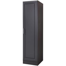 KOCHSTATION Seitenschrank &raquo;KS-Stockholm&laquo; hochwertige MDF-Fronten, 50 cm breit, 200 cm hoch, viel Stauraum grau Holzwerkstoff, MDF