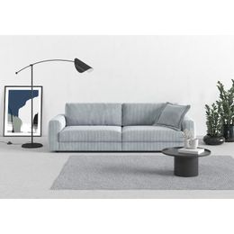 Trendmanufaktur Big-Sofa &raquo;Bourbon Mega, bequem, viel Platz, Breite 264cm,&laquo; extra tiefe Sitzfl&auml;che, wahlweise mit Sitztiefenverstellung bestellbar grau