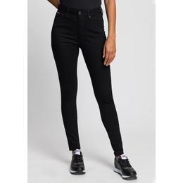 Tommy Jeans Damen Skinny-fit-Jeans &raquo;SYLVIA HR SUPER SKNY&laquo; Hochwertige Materialien f&uuml;r einen bequemen und perfekten Sitz. schwarz 24, L&auml;nge 34