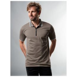TRIGEMA Herren Poloshirt &raquo;TRIGEMA Poloshirt mit Rei&szlig;verschluss&laquo; 1 Stk. grau 5XL