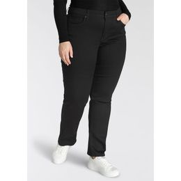 LEVI'S&reg; PLUS Levi's Plus Damen Levi's Plus Straight-Jeans &raquo;314 Shaping Straight&laquo; in Baumwoll-Stretch schwarz 20 (52), L&auml;nge 32