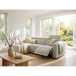 OTTO home Ecksofa &raquo;LEOO&laquo; mit USB A/C-Anschluss. Federkern, verstellbaren Kopfst&uuml;tzen, Webstoff Webstoff 100% Polyester
