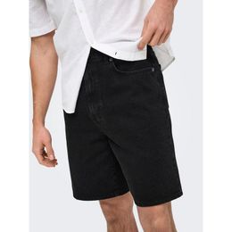 Only & Sons Only & Sons Herren ONLY & SONS Shorts &raquo;ONSFADE BLACK 9087 AZG DNM SHORTS&laquo; schwarz M, N-Gr