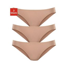 Lascana Damen Lascana Bikinislip &raquo;aus hochwertiger Modal-Qualit&auml;t&laquo; 3er-Pack beige 32/34