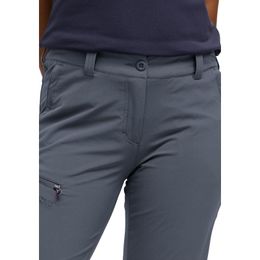 Maier Sports Damen Funktionshose &raquo;Inara slim&laquo; Herren Wanderhose, atmungsaktive Outdoor-Hose, 4 Taschen, Slim Fit grau 46, Normalgr&ouml;&szlig;en