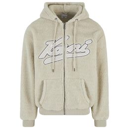 Karl Kani Herren Kapuzenpullover &raquo; Herren KM223-001-2 Varsity OS Teddy Zip Hoodie cream&laquo; 1 Stk. XS