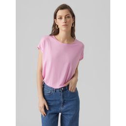 V&eacute;ro Moda Vero Moda Damen Rundhalsshirt &raquo;VMAVA PLAIN SS TOP GAJRS NOOS&laquo; Materialmix, regular fit S