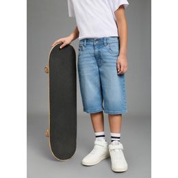 H.I.S. H.I.S Jungen Jeansbermudas &raquo;Regular fit Jeansbermudas f&uuml;r Jungen&laquo; gerader Beinverlauf, mit verstellbarem Gummizug im Bund 164, N-Gr