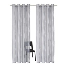 OTTO home Gardine &raquo;Dimona&laquo; &Ouml;sen 2 Stk. tlg. 2er-Set, transparent, Voile, Polyester grau Voile, Polyester