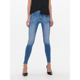 Only Damen Only Skinny-fit-Jeans &raquo;ONLBLUSH MID SKINNY ANKLE ZIP DNM BOX&laquo; blau L (40), L&auml;nge 30