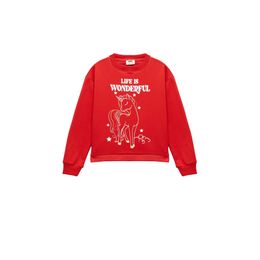 KOTON Sweatshirt M&auml;dchen Gr&ouml;&szlig;e 158/164 hellblau / gelb / rot / wei&szlig;