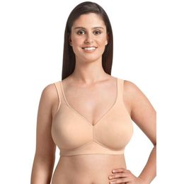 Rosa Faia Damen Soft-BH &raquo;Twin&laquo; ohne B&uuml;gel, verstellbare Tr&auml;ger, weich, schlicht, atmungsaktiv beige 90, Cup E