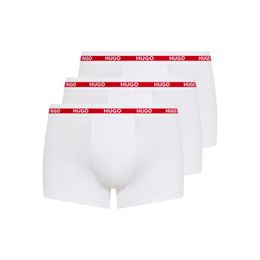 Hugo Underwear Herren HUGO Underwear Trunk &raquo;TRIPLET PLANET&laquo; 3 Stk. Logos am elastischen Bund, mittlere Bundh&ouml;he wei&szlig; XL (54), 3 Stk.