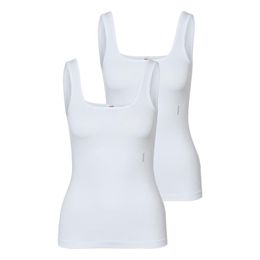 Hugo Underwear Damen HUGO Underwear Tanktop &raquo;TWIN VEST&laquo; Packung, 2er-Pack, mit vertikalem Logoprint wei&szlig; L (40)
