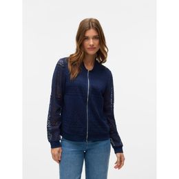 V&eacute;ro Moda Vero Moda Damen Bomberjacke &raquo;VMHONEY LACE BOMBER JACKET WVN GA&laquo; blau XS