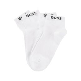 BOSS Damen BOSS Sneakersocken Set, 2 Stk. tlg. mit eingen&auml;htem Markenschriftzug wei&szlig; 43-46