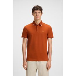 BOSS Orange Herren BOSS Orange Poloshirt &raquo;Passertip&laquo; mit BOSS Logo-Badge orange XXL