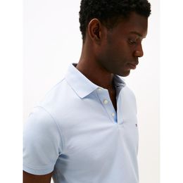 Tommy Hilfiger Herren Poloshirt &raquo;1985 SLIM POLO mit Piqu&eacute;-Struktur und Stickerei&laquo; meliert, casual, slim fit, Baumwollmix, Polokragen blau S