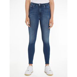Tommy Jeans Damen Skinny-fit-Jeans &raquo;SYLVIA HR SUPER SKNY&laquo; Hochwertige Materialien f&uuml;r einen bequemen und perfekten Sitz. blau 24, L&auml;nge 30