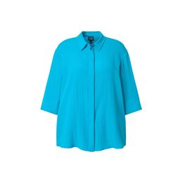 Ulla Popken Bluse Damen Gr&ouml;&szlig;e L/XL blau