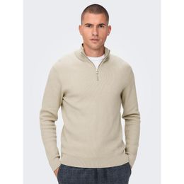 Only & Sons Only & Sons Herren ONLY & SONS Strickpullover &raquo;OS Knit&laquo; beige XXL