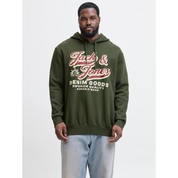 Jack & Jones PlusSize Jack & Jones Plussize Herren Jack & Jones PlusSize Hoodie &raquo;JJELOGO SWEAT HOOD 2 COL 24/25 NOOS PLS&laquo;, mit Logo Frontprint 4XL