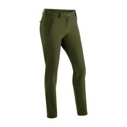 Maier Sports Damen Funktionshose &raquo;Helga slim&laquo; warme Damen Outdoorhose, robuste Wanderhose, Slim Fit gr&uuml;n 23, Kurzgr&ouml;&szlig;en