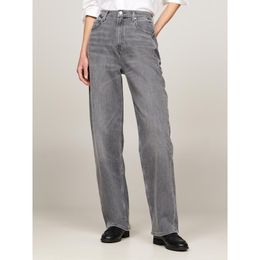 Tommy Hilfiger Damen Straight-Jeans &raquo;RELAXED STRAIGHT HW GER&laquo; mit Tommy Hilfger Logo-Badge grau 26, L&auml;nge 30