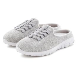 Vivance Dreams Damen Hausschuh &raquo;Sneaker&laquo; Slipper, Pantoffel, Pantolette, Clog VEGAN grau 43