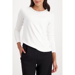 monari Damen Langarmshirt &raquo;Shirt Basic Schmuck Kette&laquo; Regular fit mit Rundhalsausschnitt wei&szlig; 42