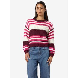 Noisy may Damen Noisy may Strickpullover &raquo;NMCHARLIE L/S O-NECK KNIT NOOS&laquo; kurze Form rosa L