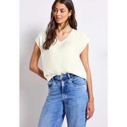 Street One Damen Street One Shirtbluse mit V-Neck wei&szlig; 42