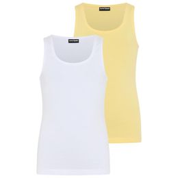 Bruno Banani M&auml;dchen T-Shirt &raquo;2er Pack Tank Tops, modische Basics f&uuml;r M&auml;dchen&laquo; Packung, 2, 2 tlg. ohne &Auml;rmel, Basic Passform, unifarben, aus Baumwolle