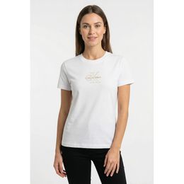Calvin Klein Jeans Damen T-Shirt &raquo;SS CLASSIC FOIL MONOLOGO TEE&laquo; Mit Metallic-Logo L